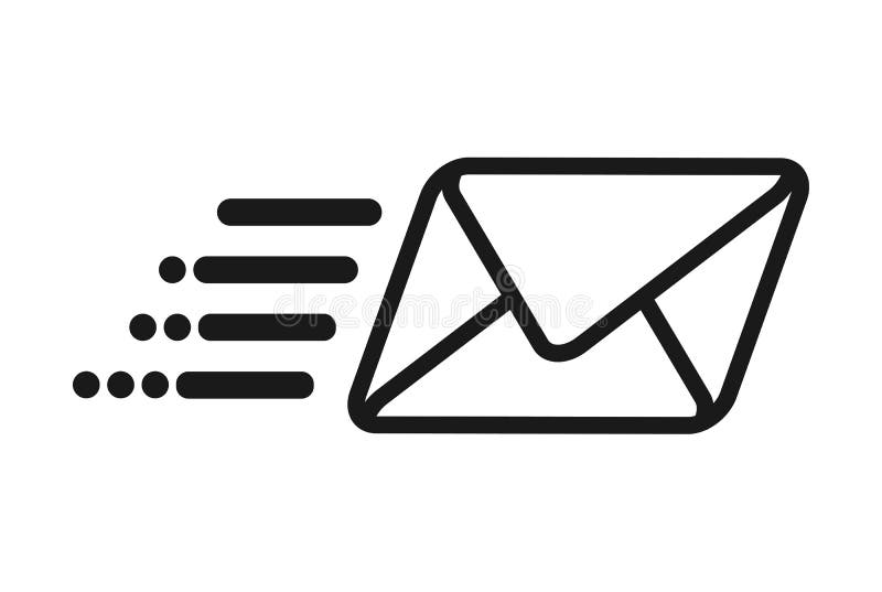 Vector Icon of the Sent Message, Empty Outline. Simple Design Stock ...