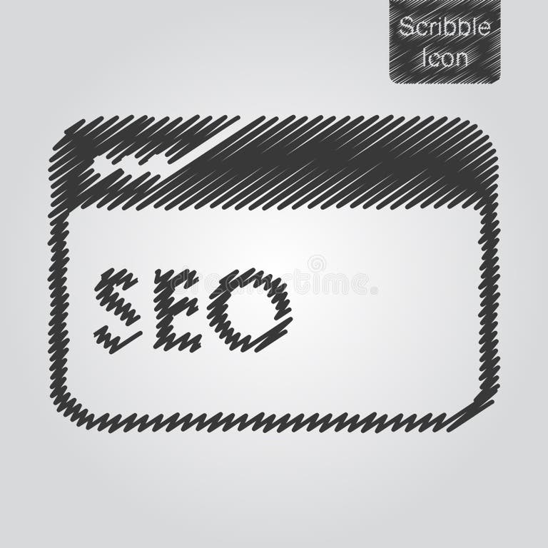 Vector Icon of SEO Concept in Scribble Style Stock Vector ...