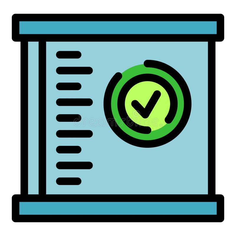 Server Rack Icon Showing Green Check Mark Symbol Displaying Verified ...