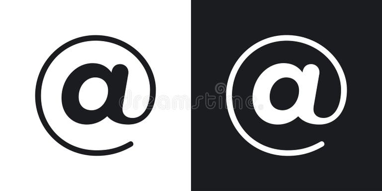 At icon stock vector. Illustration of arobase, simple - 341325217