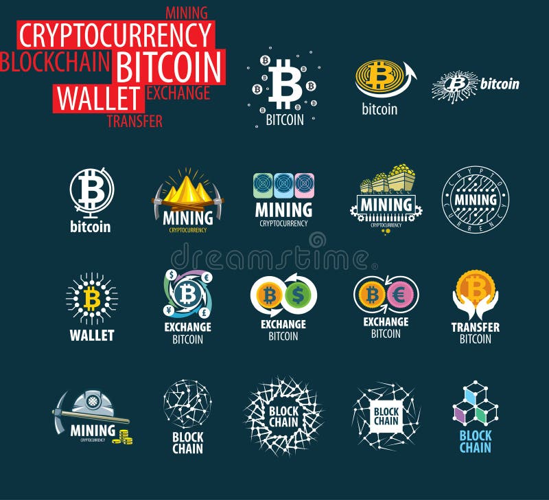 Vector Icon Set for Cryptography Stock Vector - Illustration of ...