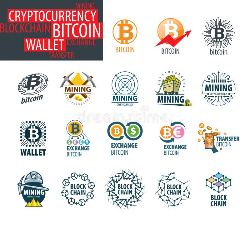 Vector Icon Set for Cryptography Stock Vector - Illustration of euro ...