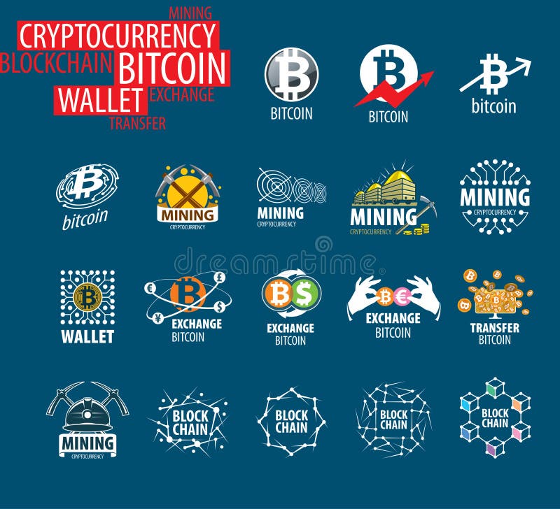 Vector Icon Set for Cryptography Stock Vector - Illustration of chain ...