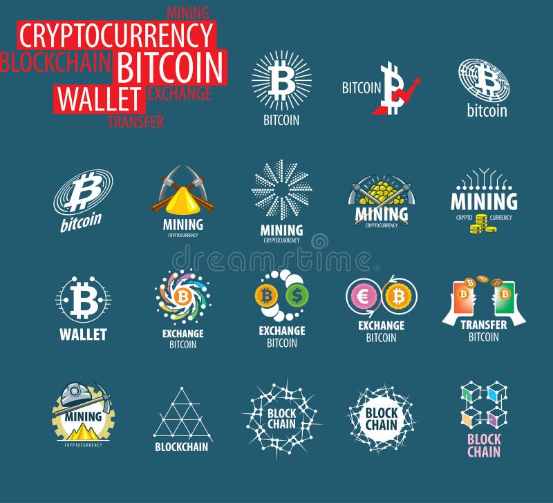 Vector Icon Set for Cryptography Stock Vector - Illustration of ...