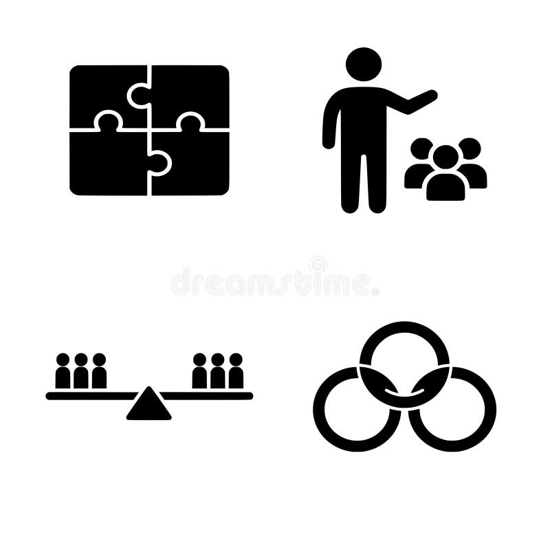 Group Therapy Facilitation & Outcomes Vector Icons Stock Illustration ...