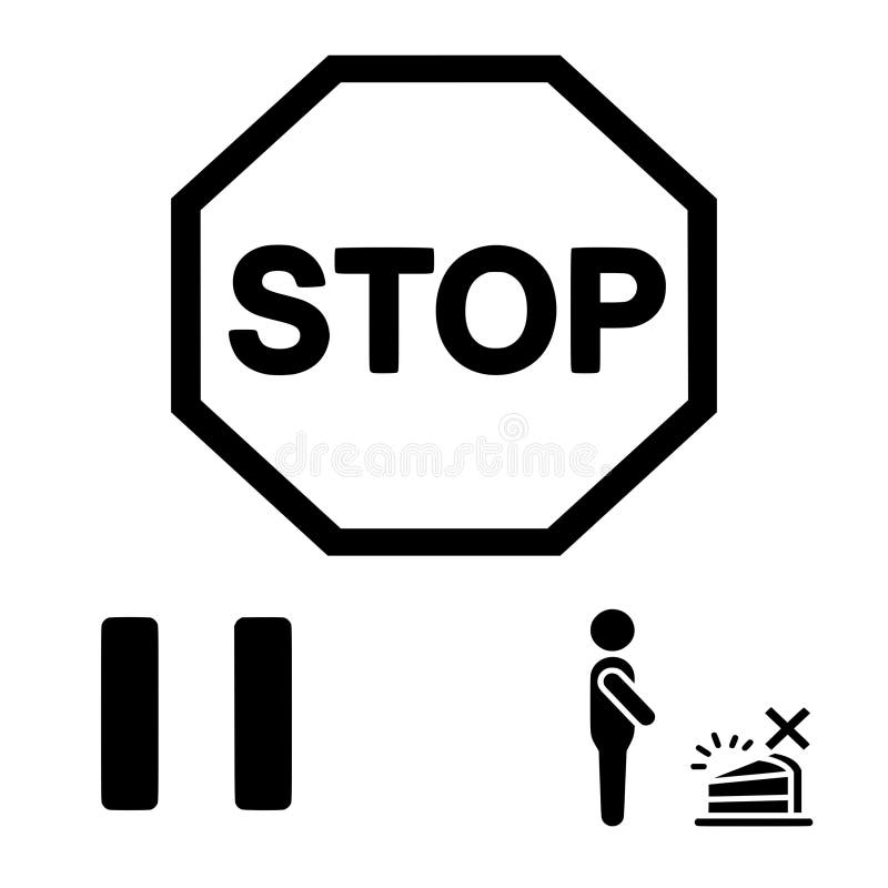 Impulse Control & Resisting Urges Vector Icon Set Stock Illustration ...