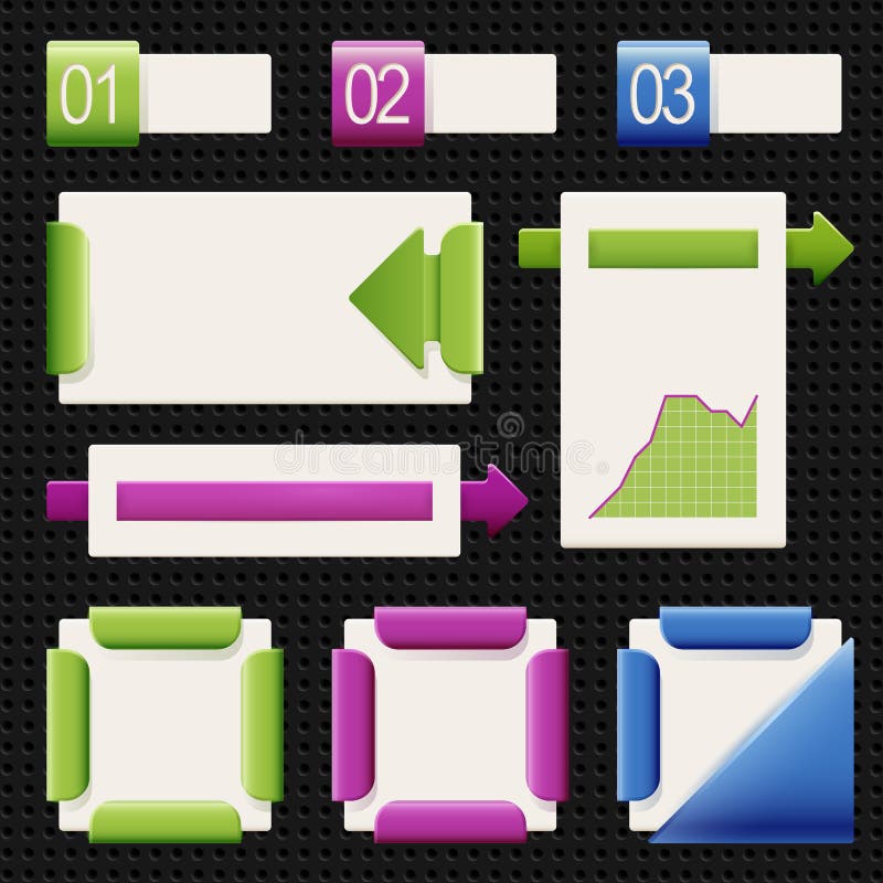 Vector Progress Banners with Ribbon Colorful Tags. Stock Vector ...