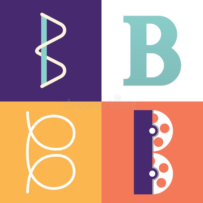 Vector Icon Set of Letter B Stock Vector - Illustration of icon ...