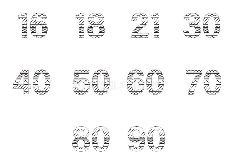 Patterned Numbers Stock Illustrations – 499 Patterned Numbers Stock ...