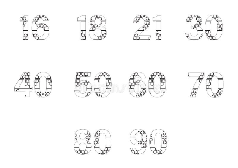 Patterned Numbers Stock Illustrations – 435 Patterned Numbers Stock ...