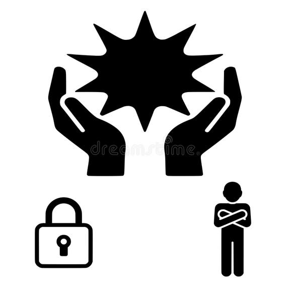 Self-Restraint & Willpower Discipline Vector Icon Set Stock Image ...