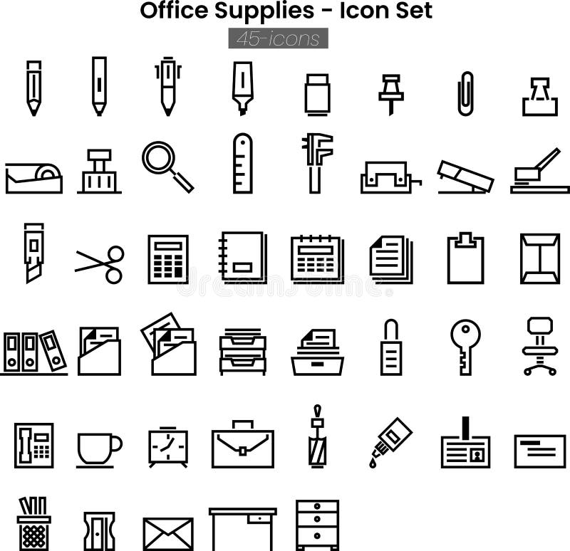 Office Folder Icon Sets Stock Illustrations – 100 Office Folder Icon ...