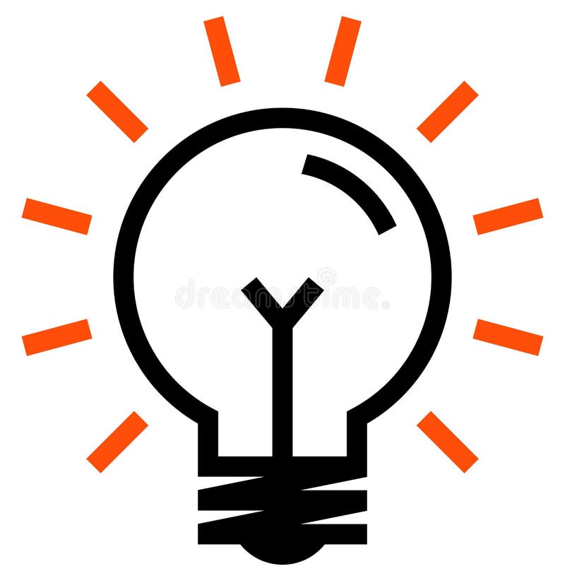 Shining light bulb icon stock vector. Illustration of isolated - 25790414