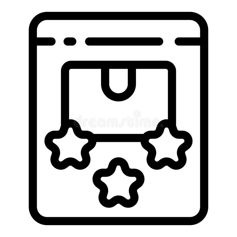 Shopping App Icon with Stars Rating Illustration Stock Vector ...