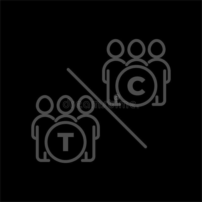 Vector Icon Showing Split between Treatment and Control Groups, Used in ...
