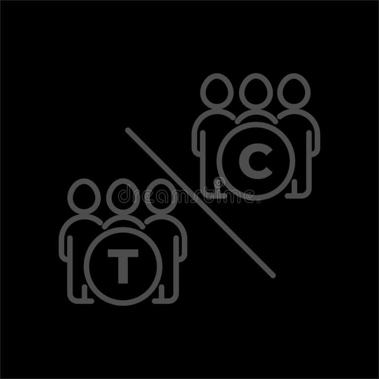 Vector Icon Showing Split between Treatment and Control Groups, Used in ...