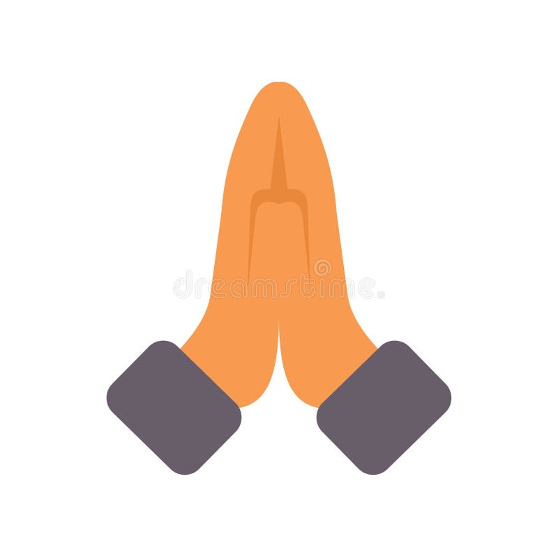 Person Praying with Hands Pressed Together Icon Stock Vector ...