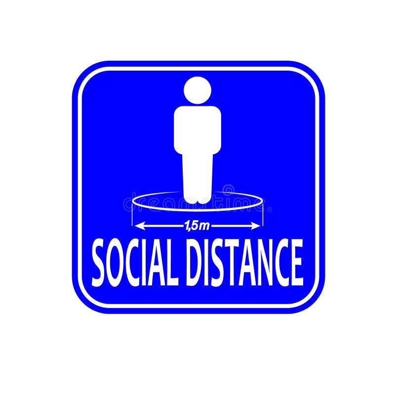 Vector Icon, Sign of Social Distance. Flat Design Stock Vector ...