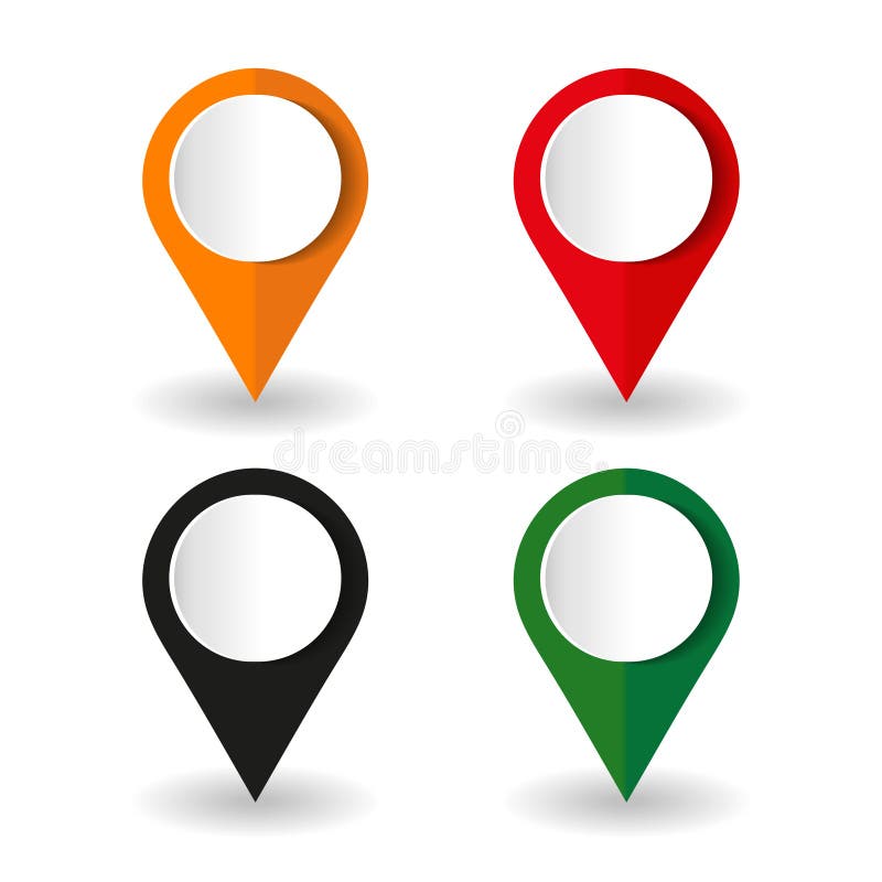 Vector Icon of Simple Forms of Point of Location Stock Vector ...