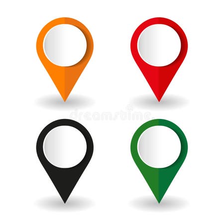 Vector Icon of Simple Forms of Point of Location Stock Vector ...