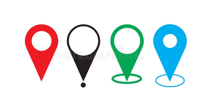 Vector Icon of Simple Forms of Point of Location Stock Vector ...