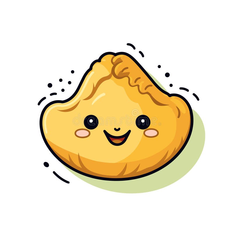 Vector Icon of a Smiling Food Icon in a Minimalist Flat Design Stock ...