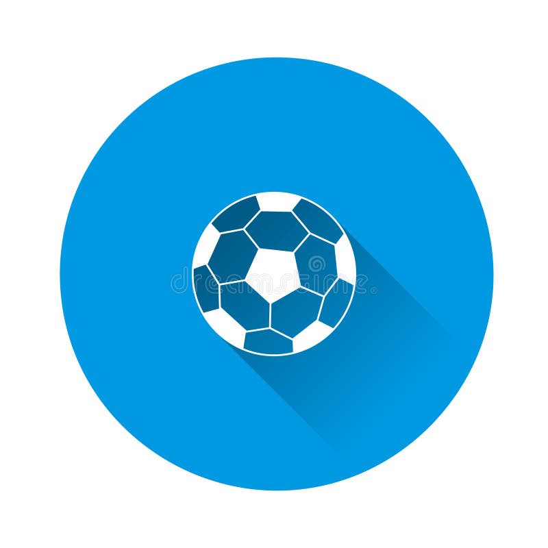 Vector Icon Soccer Ball Icon Goal on Blue Background. Flat Image with ...