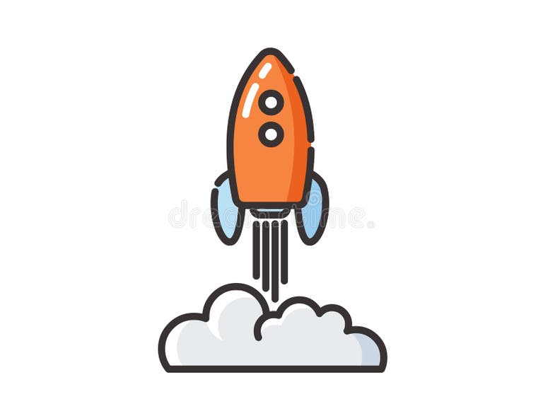 Vector Icon of Space Rocker Stock Vector - Illustration of start ...