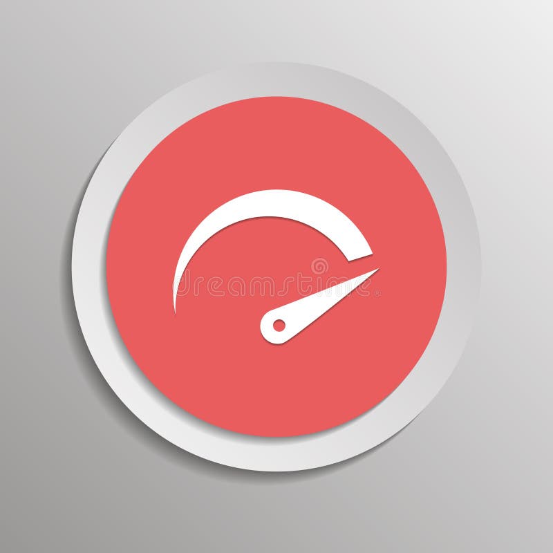 Vector Icon Speedometer. Vector Illustration on a Sticker with S Stock ...