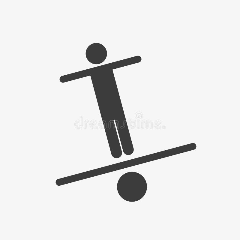 Vector Icon of Stability. Black Balance Sign Stock Vector ...