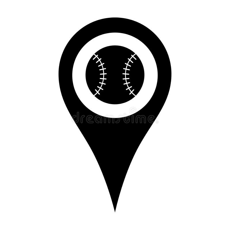 Vector Icon of the Stadium Location and Navigation. Vector Illustration ...