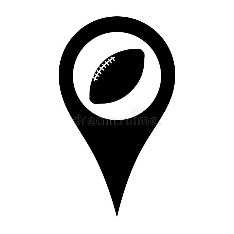 Vector Icon of the Stadium Location and Navigation. Vector Illustration ...