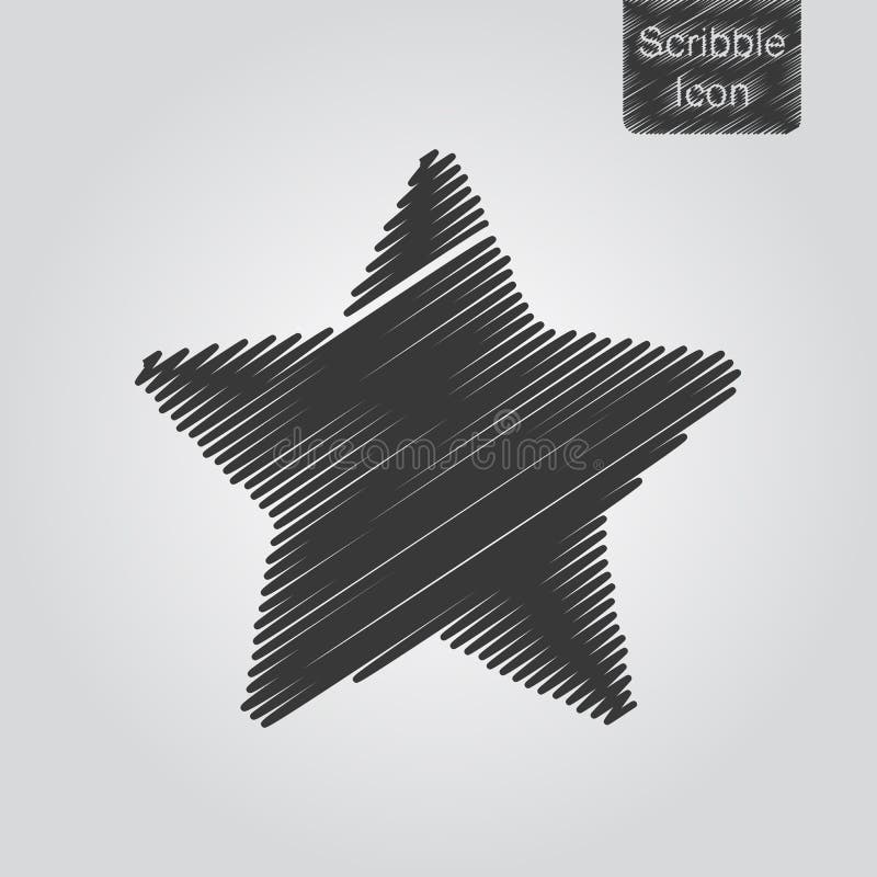 Vector Icon of Star with Rounded Corners in Scribble Style Stock Vector ...