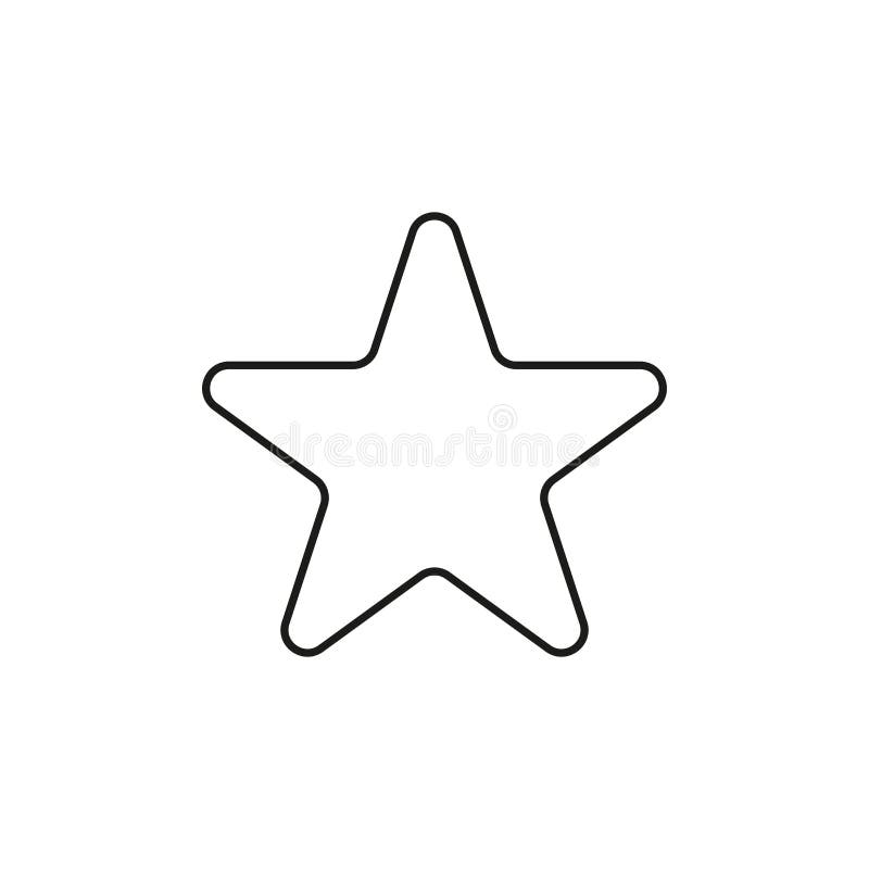 Vector Icon of Star Shape. Black Outline Stock Vector - Illustration of ...