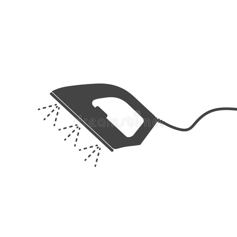 Vector Icon Steam Iron on White Isolated Background Stock Vector ...