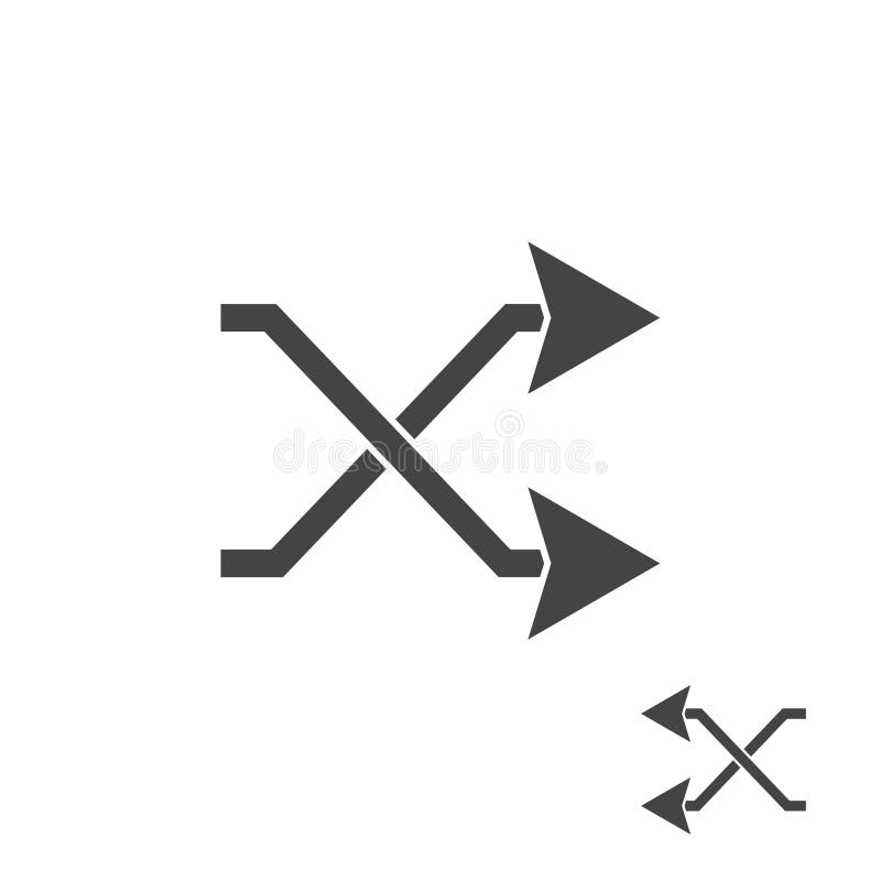 Intersecting Directional Arrows. Crossed 3d Icon Business Concept ...