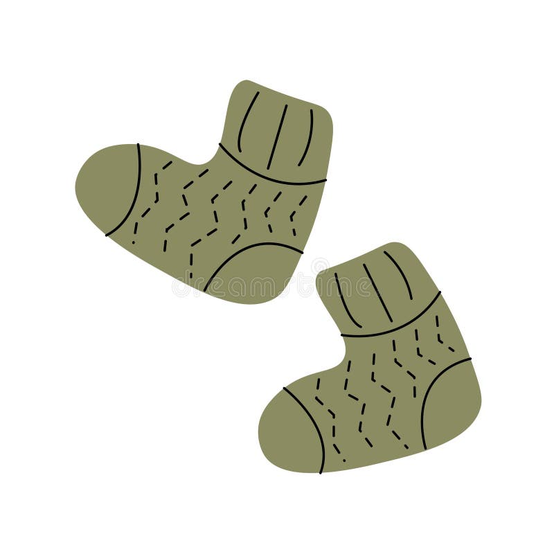 Vector Icon Striped Socks. Funny Element in a Cartoon Style Stock ...