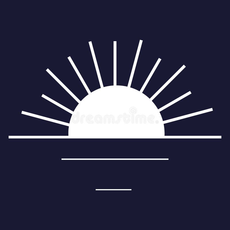 Vector Icon Sunset, Sunrise Symbol. Stock Vector - Illustration of ...