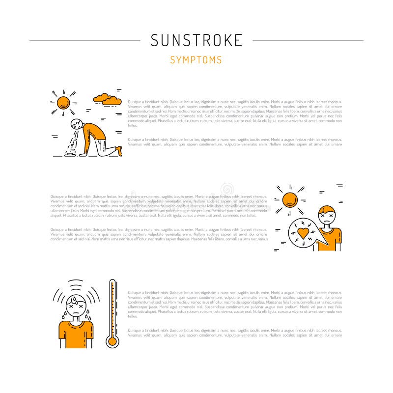 Sunstroke first aid stock vector. Illustration of body - 136446142