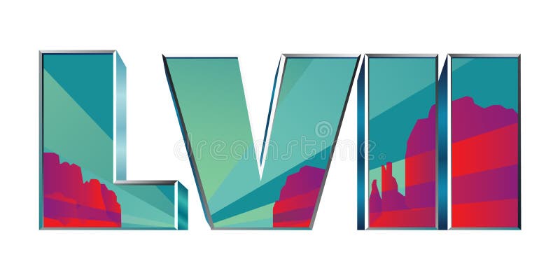 Vector Icon of the Super Bowl LVII Stock Vector - Illustration of ...