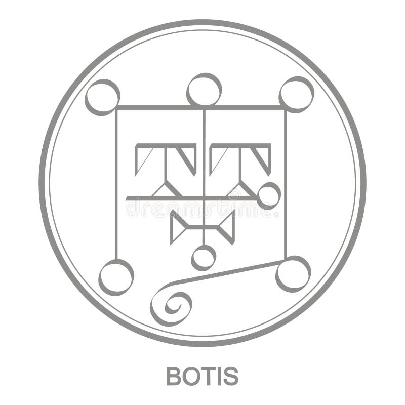 Vector Icon with Symbol of Demon Botis Stock Vector - Illustration of ...