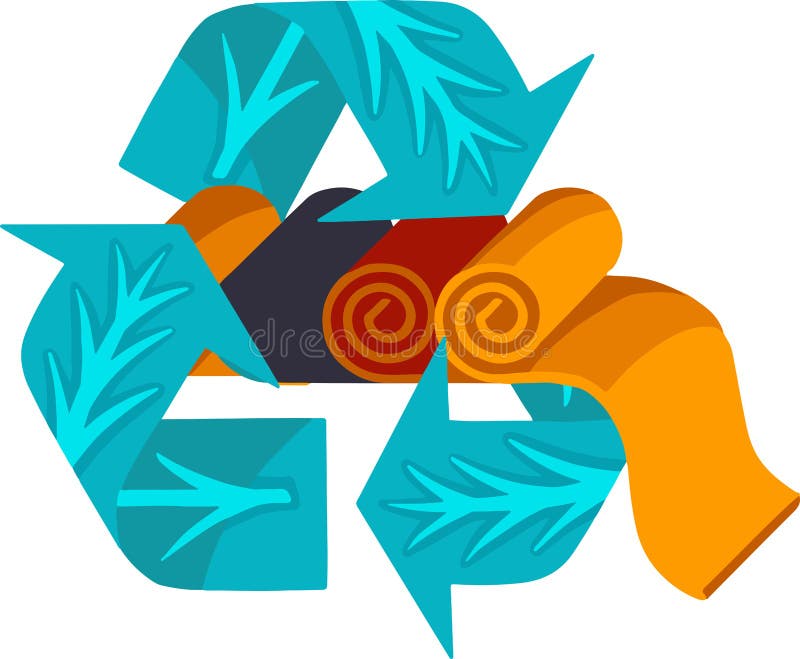Vector Icon Symbol of Recycling of Fabrics and Textiles Stock Vector ...