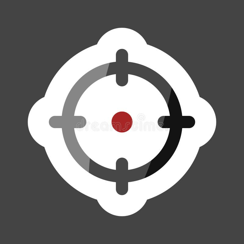 Vector Icon of the Target Colored Sticker. Layers Grouped for E Stock ...