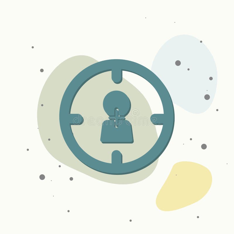 Vector Icon Target on Multicolored Background Stock Vector ...