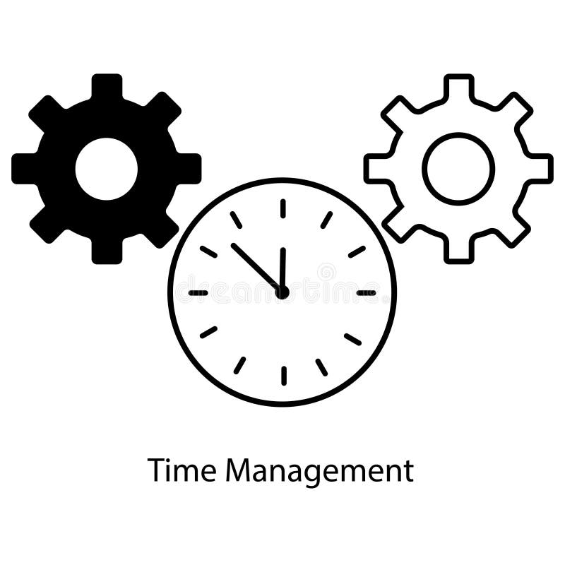 Vector Icon Time Management Black Watch Element Idea Success Stock ...