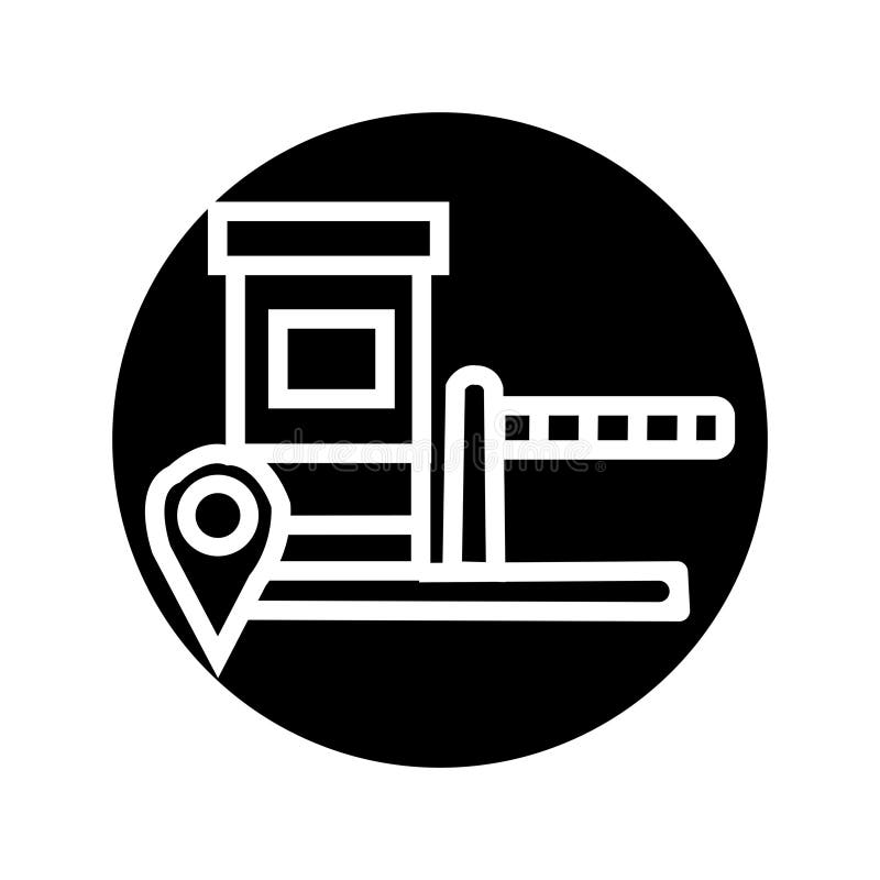 Vector Icon Toll Gate Illustration Symbol Stock Illustration ...