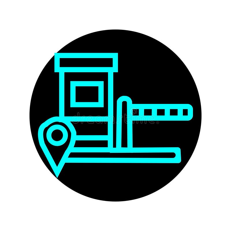 Vector Icon Toll Gate Illustration Symbol Stock Illustration ...