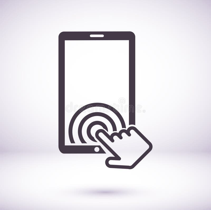 Vector Icon Touch Screen, Design Illustration Touch Screen. Flat Touch ...