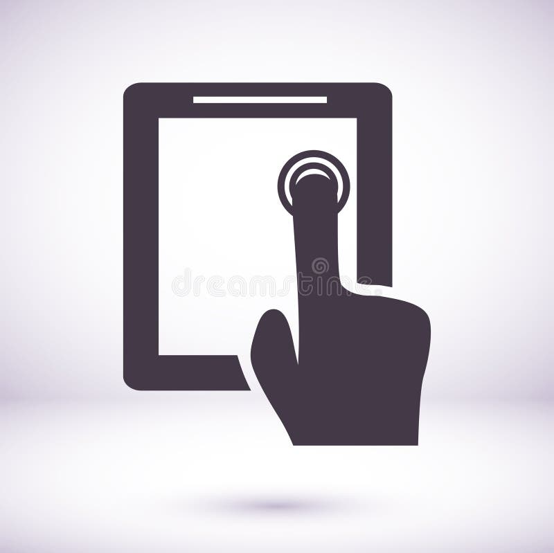 Vector Icon Touch Screen, Design Illustration Touch Screen. Flat Touch ...