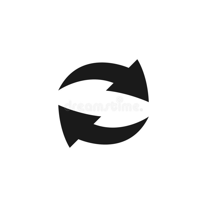 Vector Icon of Two Arrows. Flat Design Stock Vector - Illustration of ...